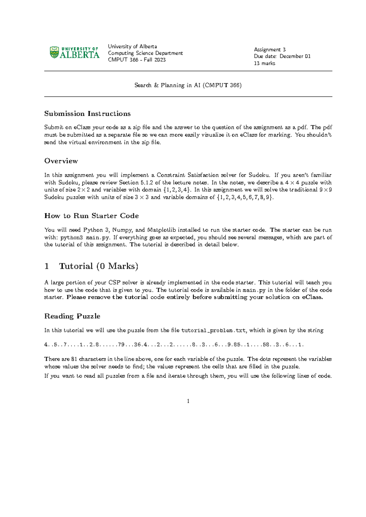 Assingment-3 - assignment - University of Alberta Computing Science ...