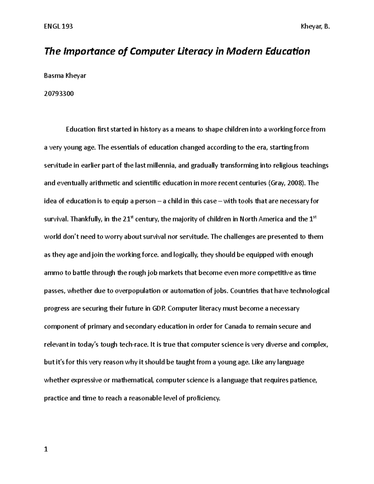 The Importance of Computer Literacy in Modern Education - The ...