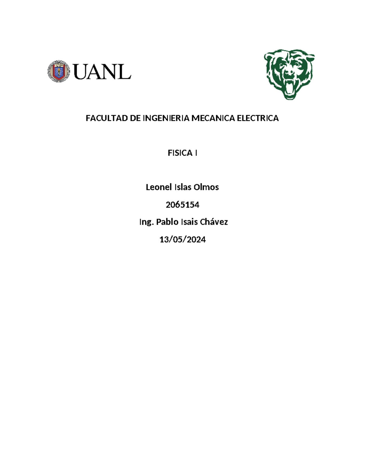 2065154 Islas Leonel PIA2 - FACULTAD DE INGENIERIA MECANICA ELECTRICA ...