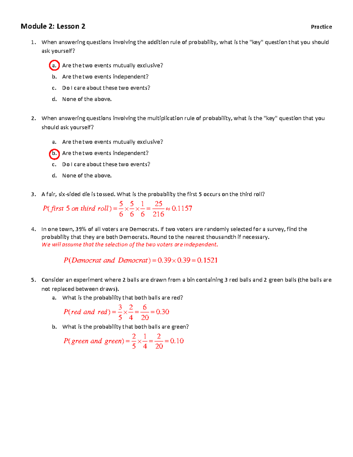 Module 2.Lesson 2 - helps with textbook reading - Module 2: Lesson 2 Practice When answering ...