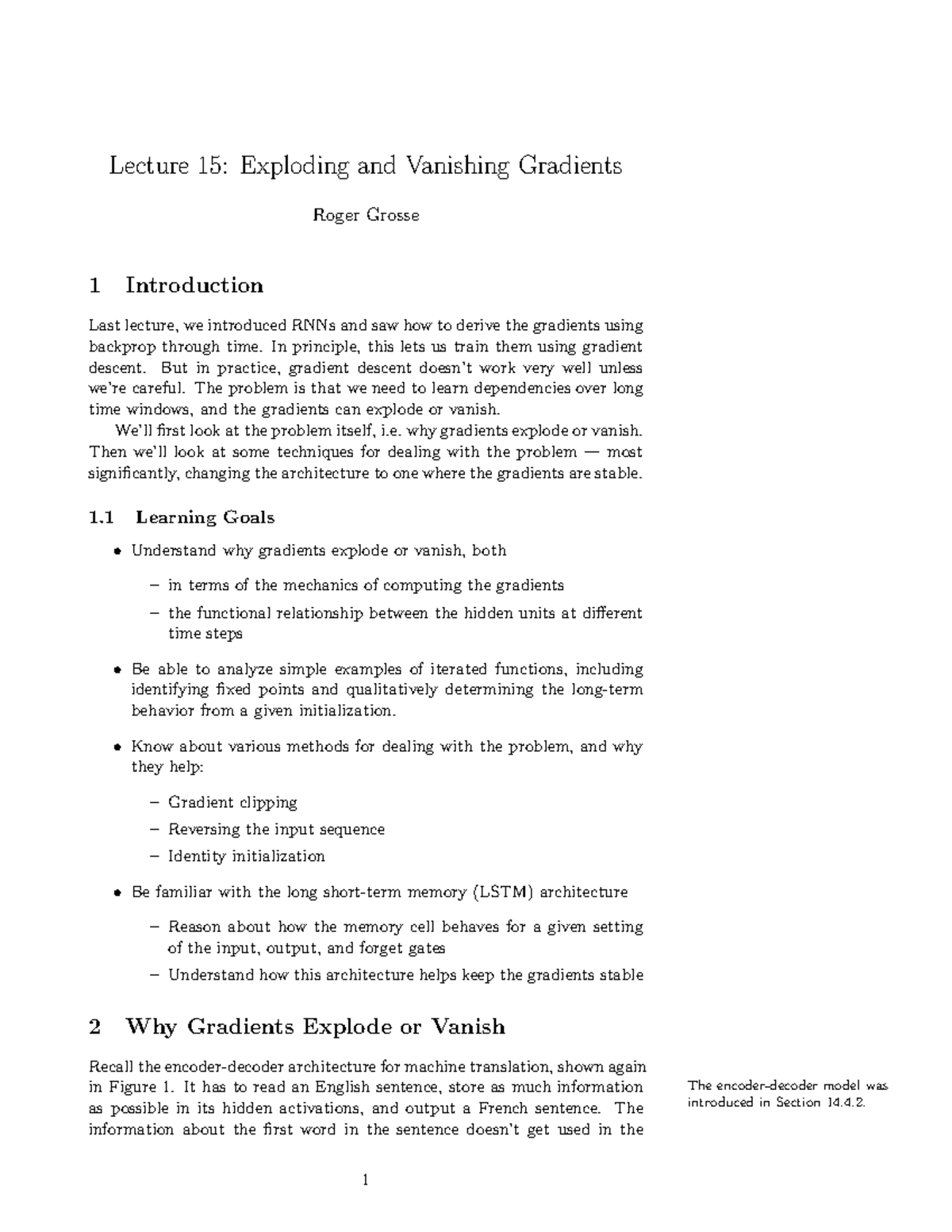 L15 Exploding and Vanishing Gradients - Lecture 15: Exploding and ...