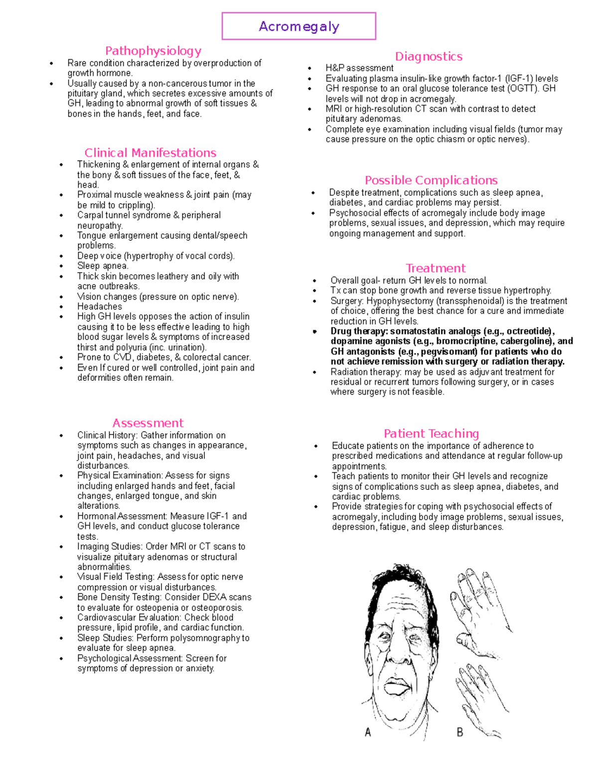 Acromegaly - Pathophysiology Rare condition characterized by ...