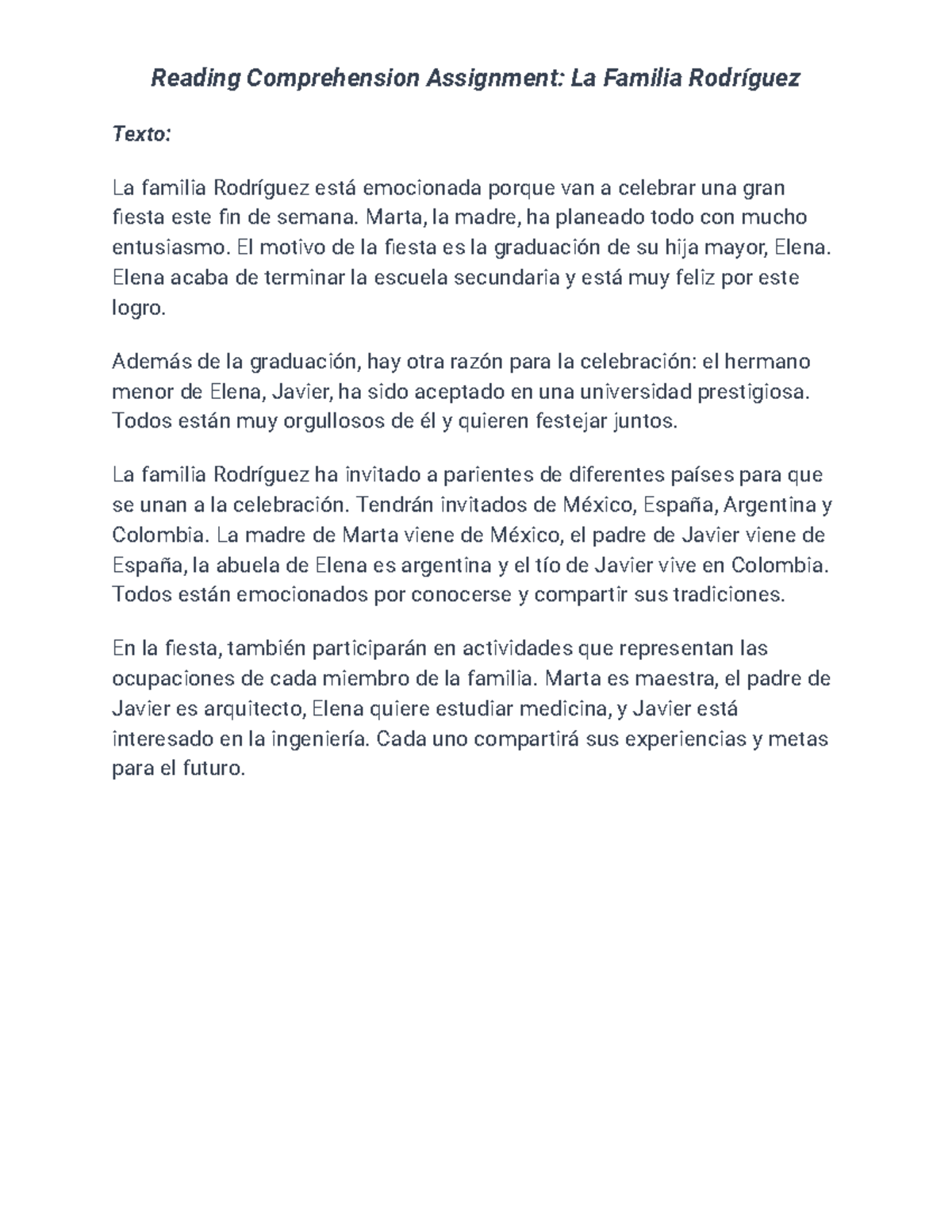 Iconoriginal - bhudscsbhyeccrc - Reading Comprehension Assignment: La ...