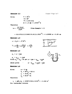 Fluid Mechanics Homework 4 2023 1 - CE 217 Fluid Mechanics Homework Assignment 4 Due Date ...
