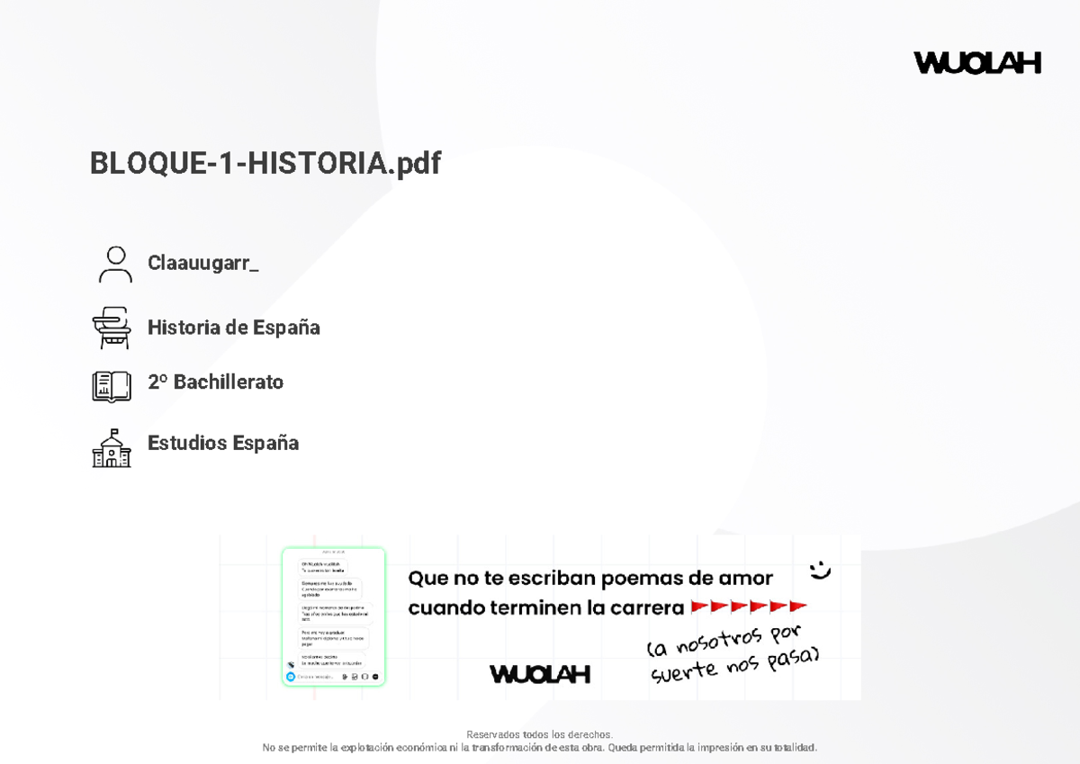 Wuolah free Bloque 1 Historia - BLOQUE-1-HISTORIA Claauugarr_ Historia de España 2º Bachillerato ...