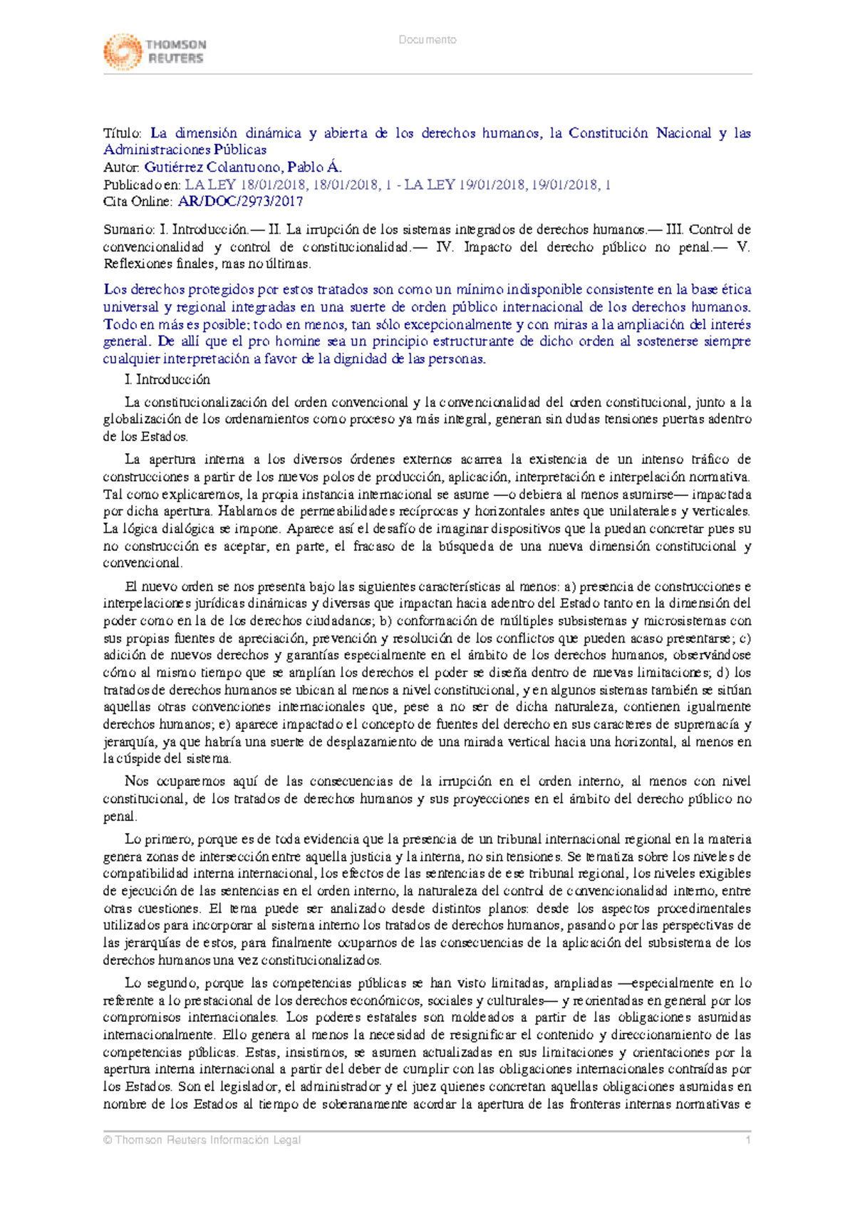 La dimensi Ã³n din Ã¡mica y abierta de los derechos humano Gutiã RREZ ...