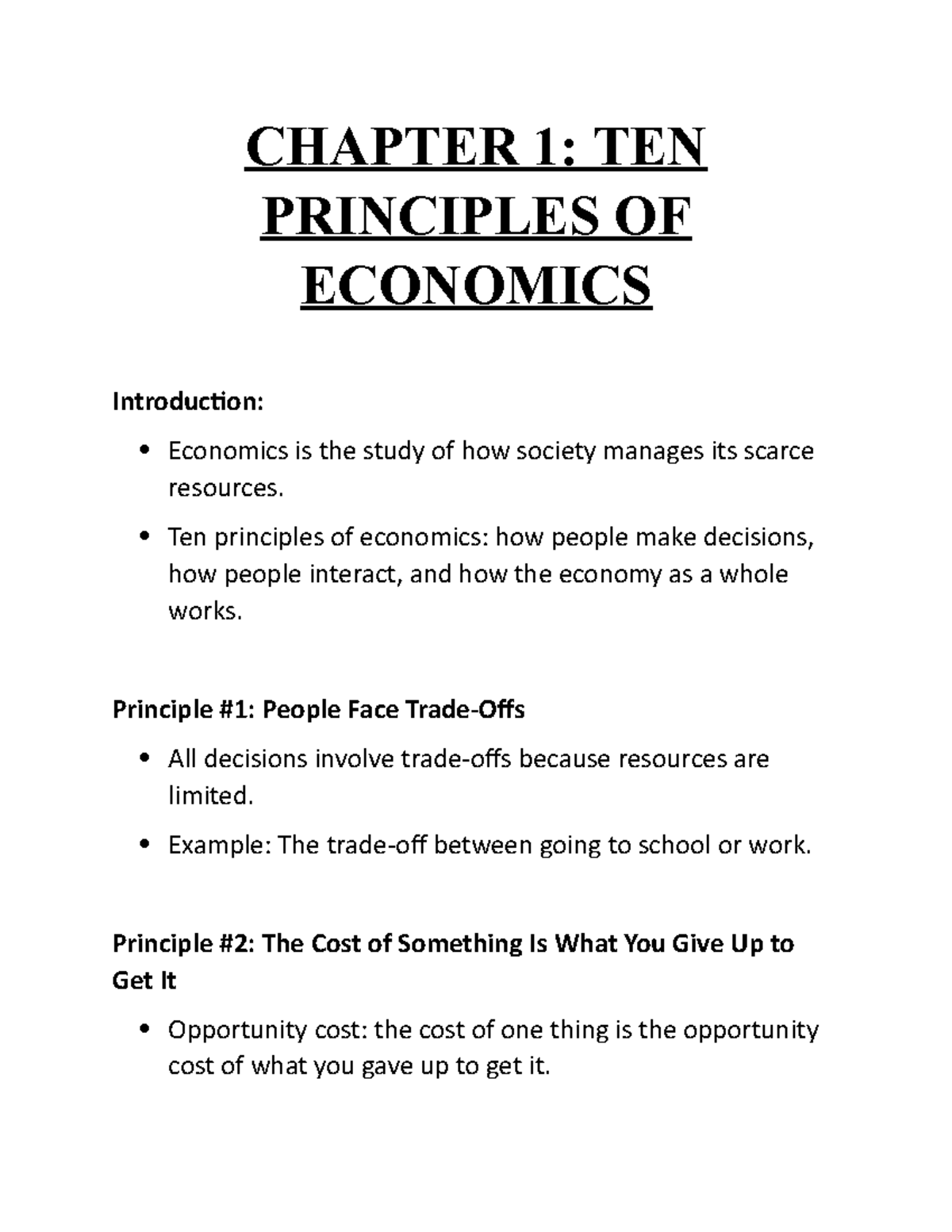 Ch1 eco - elad sharon - CHAPTER 1: TEN PRINCIPLES OF ECONOMICS ...