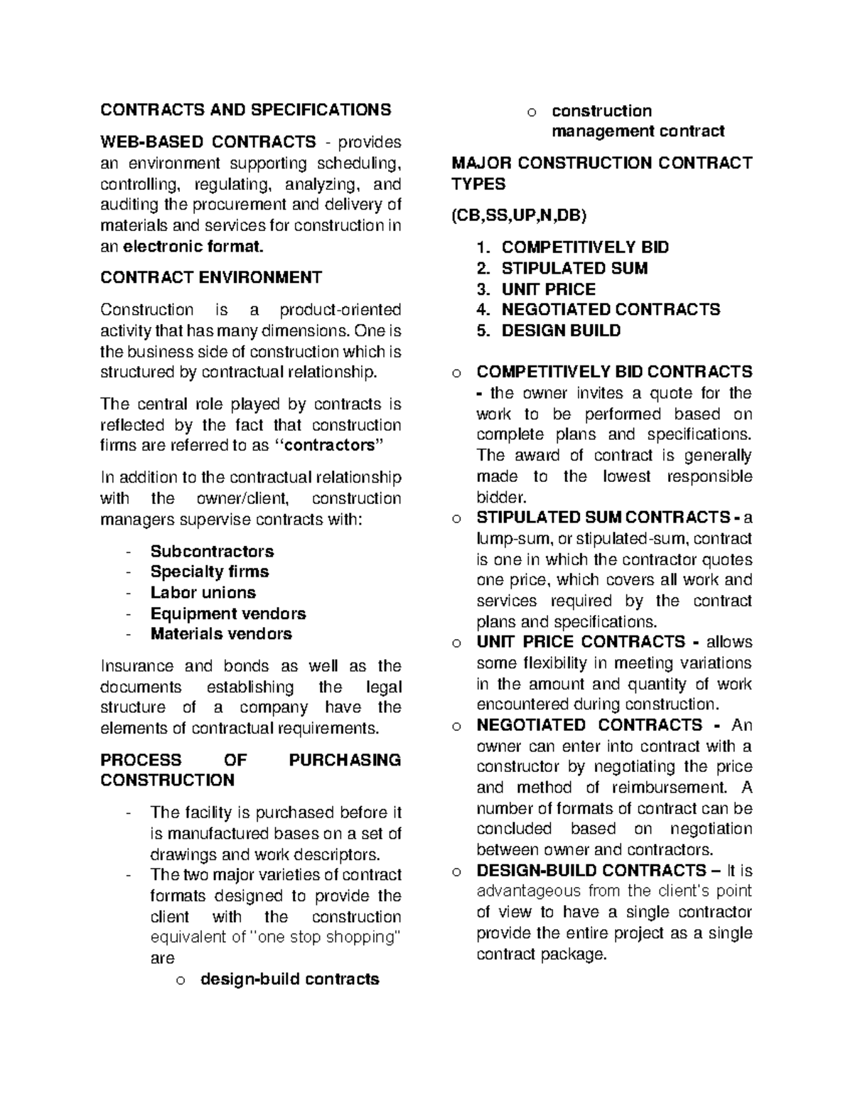 CMPM Midterm Reviewer - CONTRACTS AND SPECIFICATIONS WEB-BASED ...