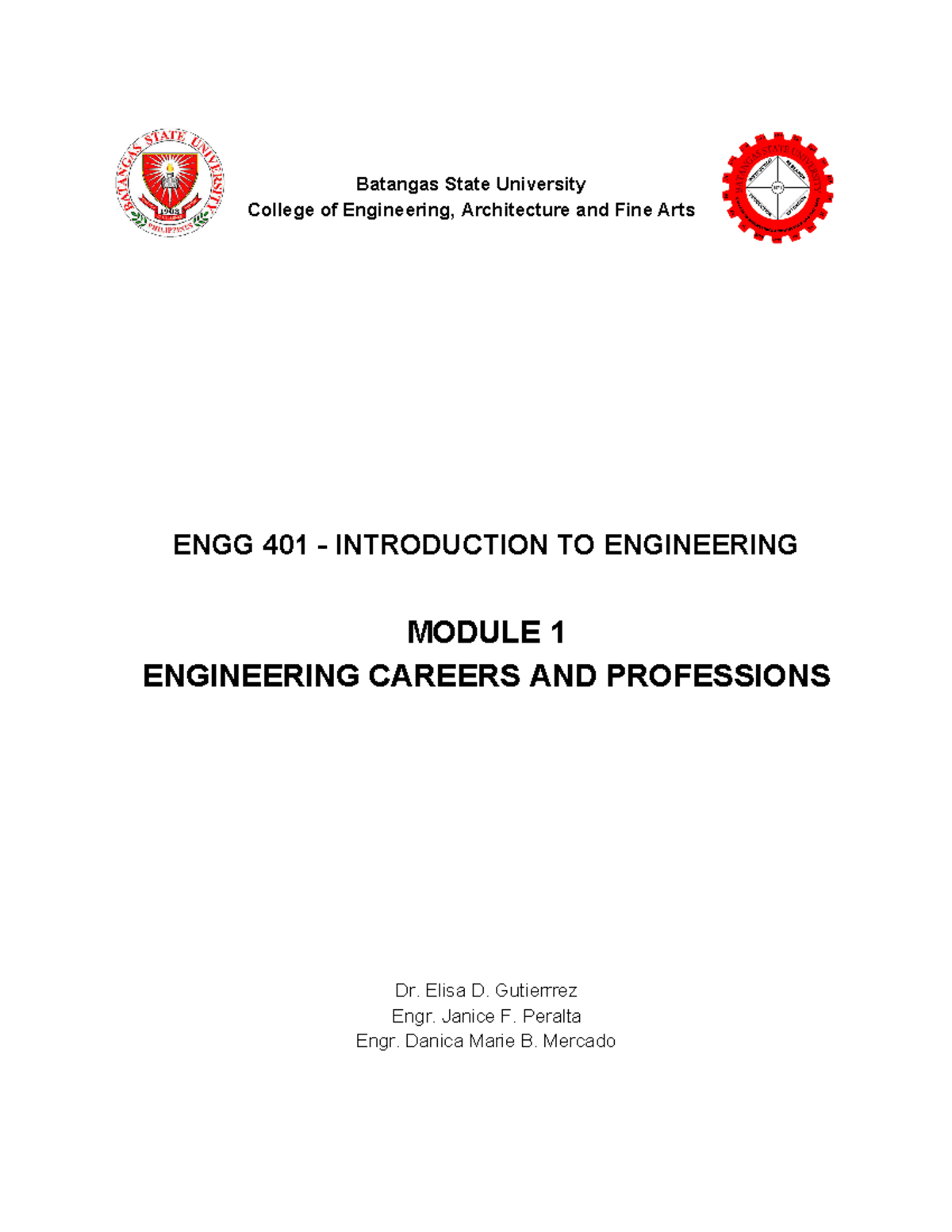 ENGG Chap 1 - Introduction to Engineering is a course designed to teach ...
