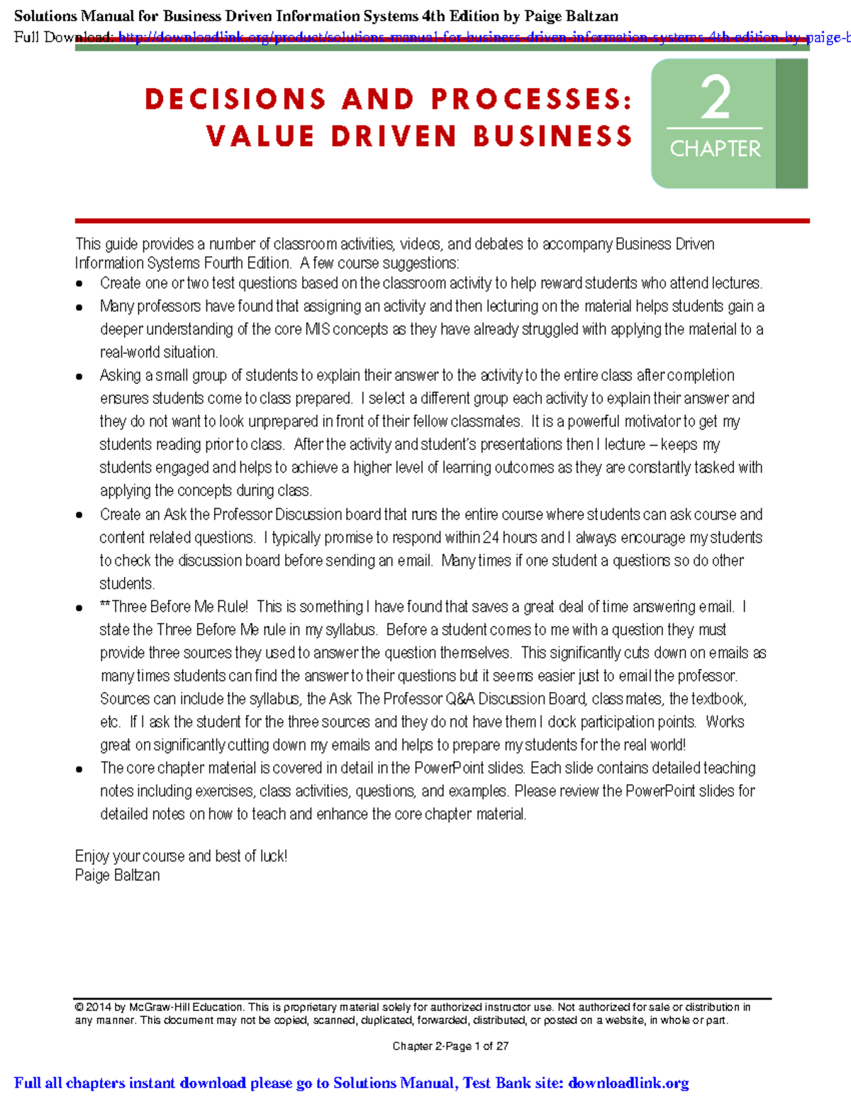 Exam 2019, answers - © 2014 by McGraw-Hill Education. This is ...