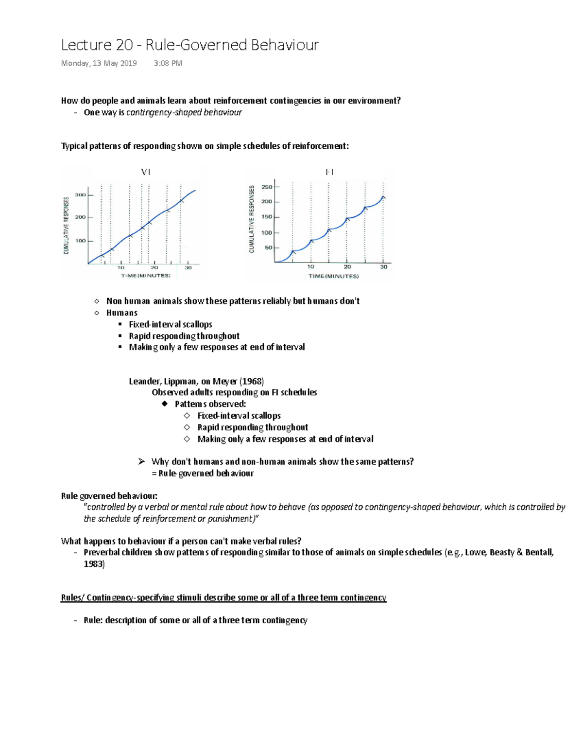 PSYC332 L20 - Rule-Governed Behaviour - Warning: TT: undefined function: 32 - Studocu