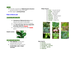 PBOT Assignment Reviewer - PBOT 111: Pharmaceutical Botany with Taxonomy Assignment Reviewer ...