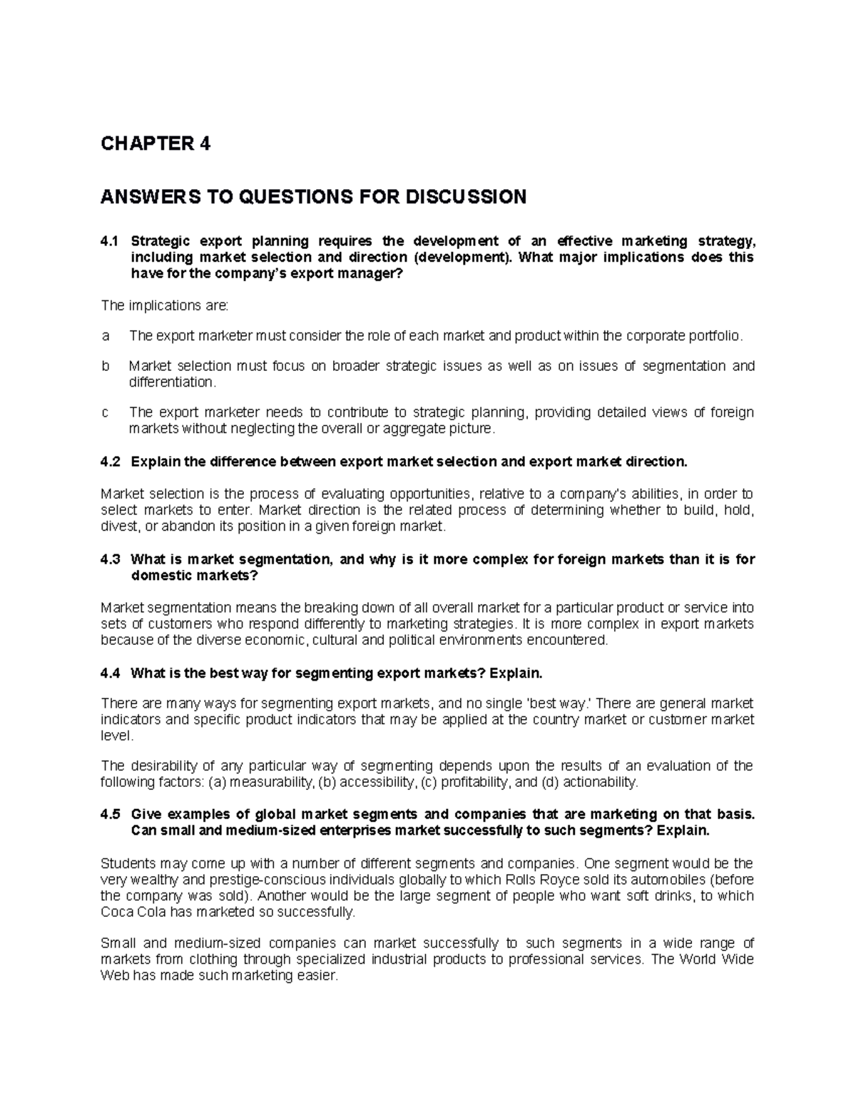 Scribd - Case study of IM - CHAPTER 4 ANSWERS TO QUESTIONS FOR ...