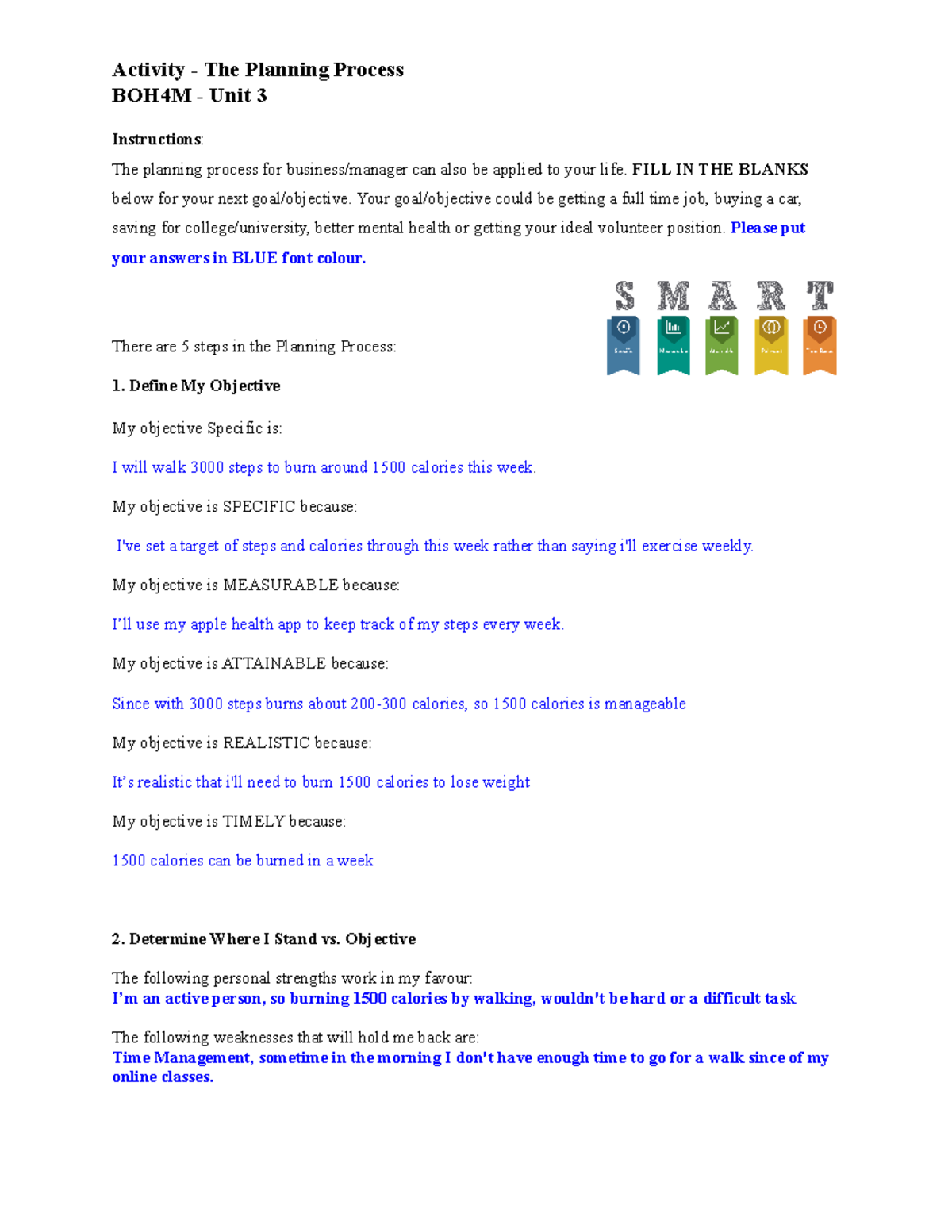 Copy of Activity - The Planning Process - Activity - The Planning ...