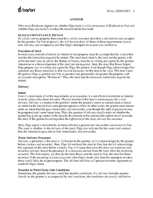 REAL Covenant AND Equitable Servitude Problem SET 1 - REAL COVENANT AND ...