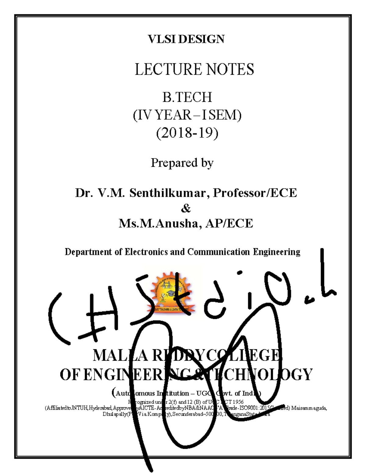 1.VLSI Design - VLSI DESIGN LECTURE NOTES B (IV YEAR – I SEM) (2018-19 ...