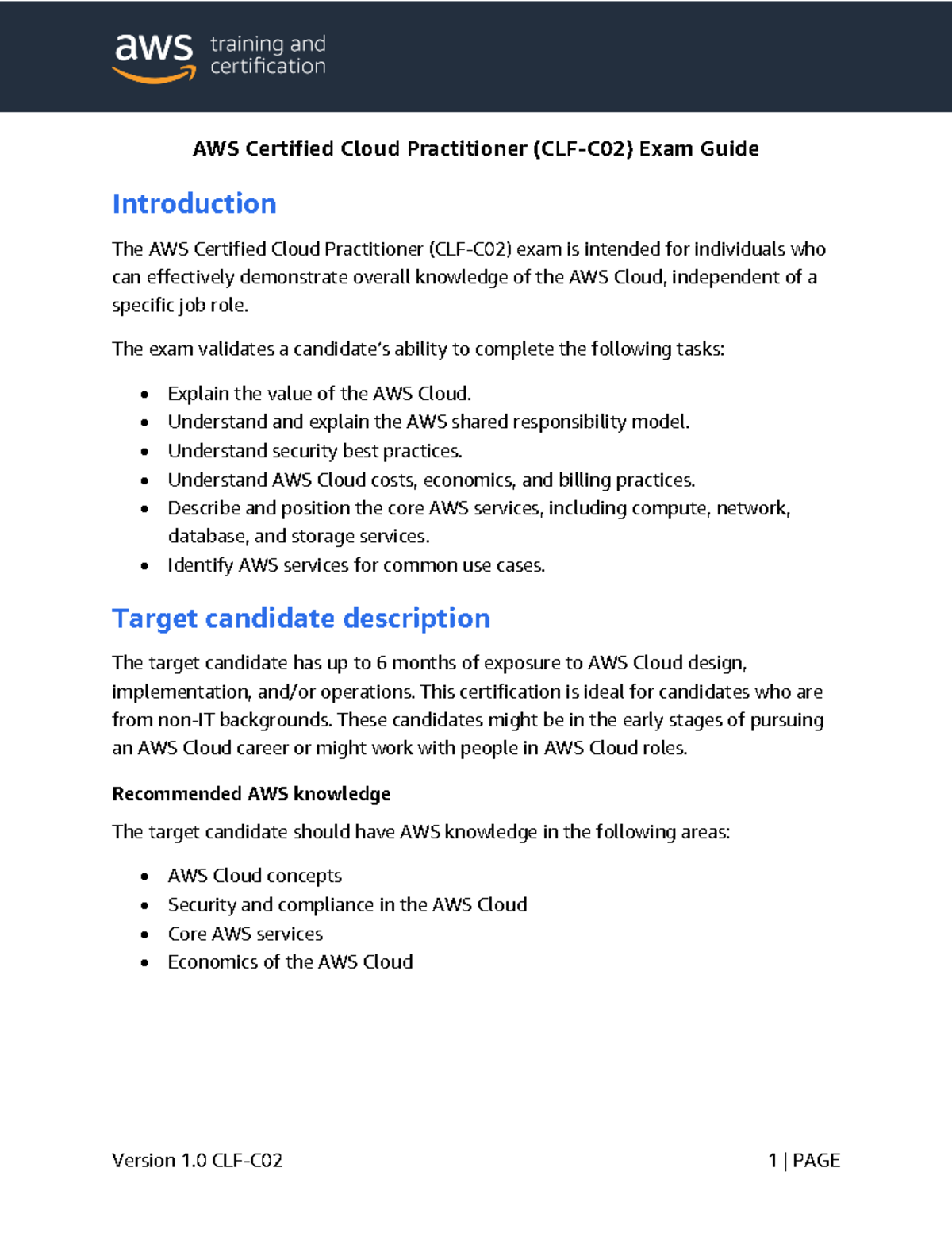 AWS-Certified-Cloud-Practitioner Exam-Guide - AWS Certified Cloud ...
