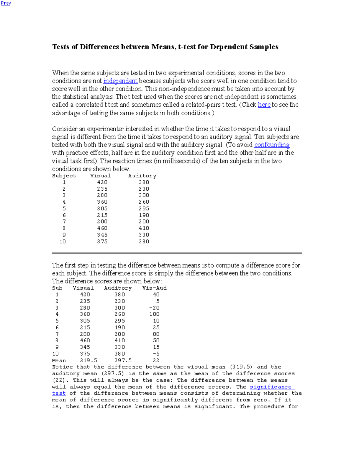 Lecture 3 Dependent Groups - Tests of Differences between Means, t-test ...