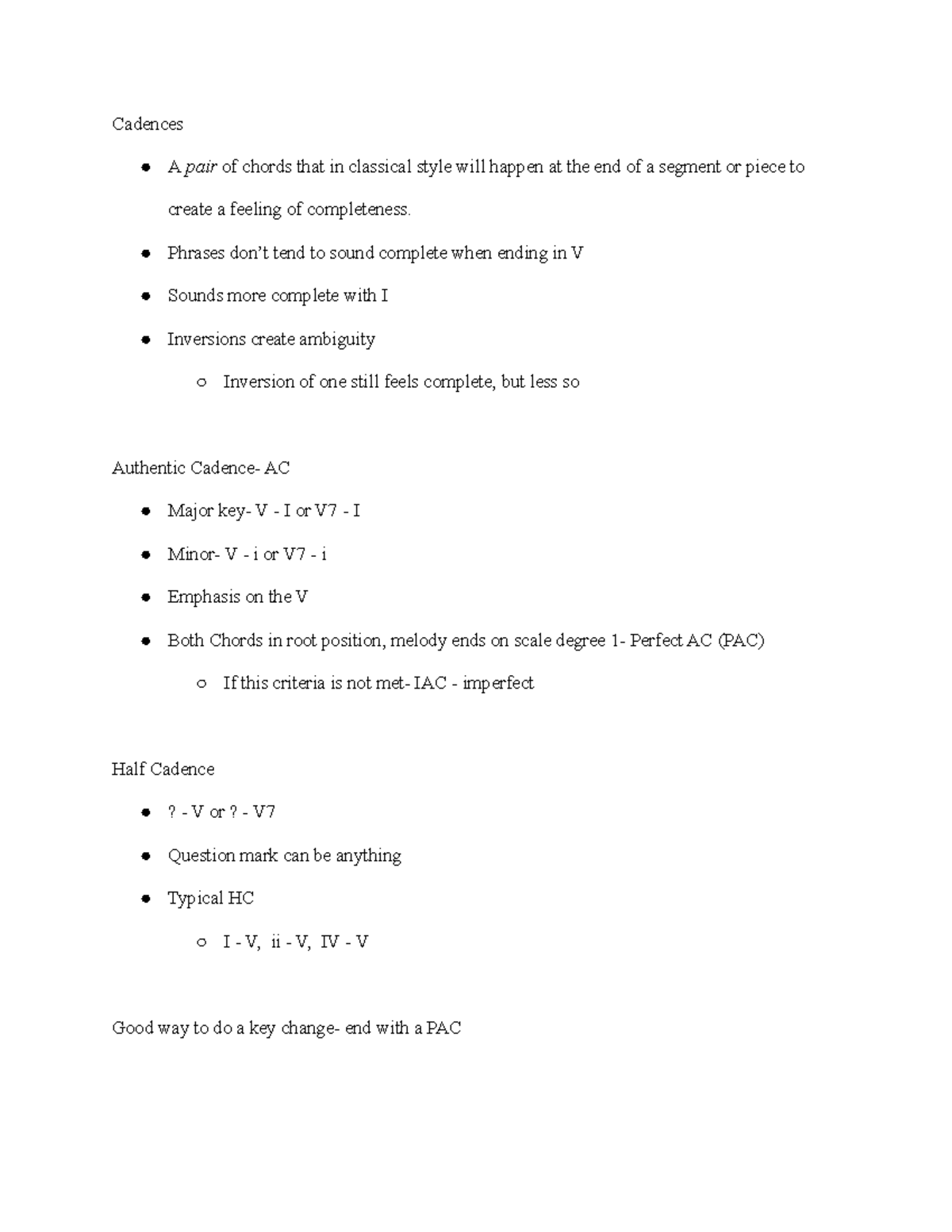Cadences - A lecture given by Marc Hannaford explaining the difference ...
