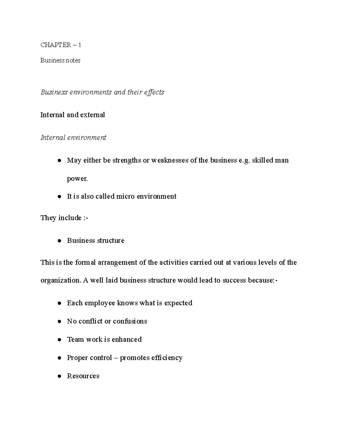 Chapter – 1 business notes ptt. 4 - CHAPTER – 1 Business notes Business ...