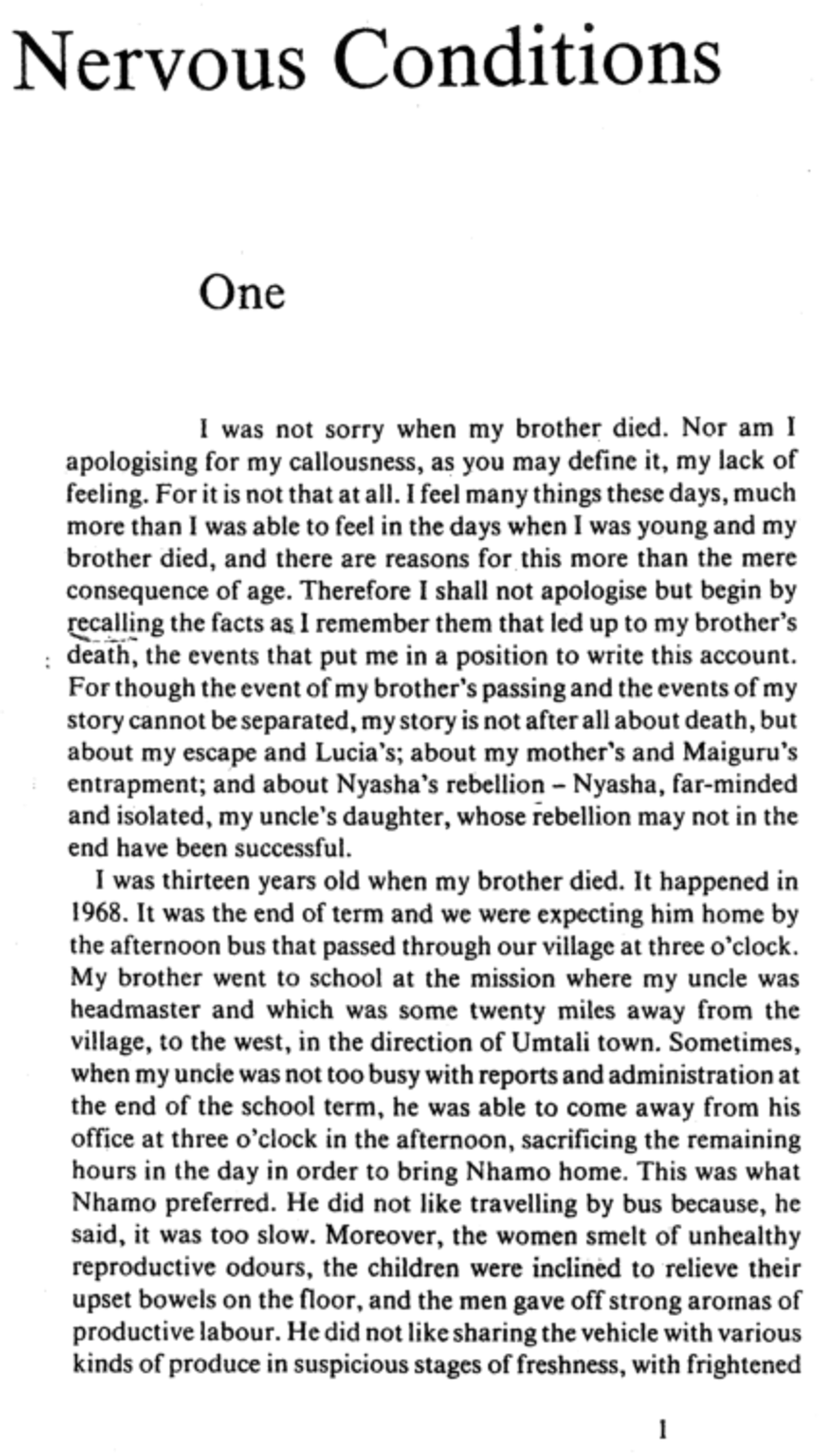 Nervous conditions- english - ENG 120 - Studocu