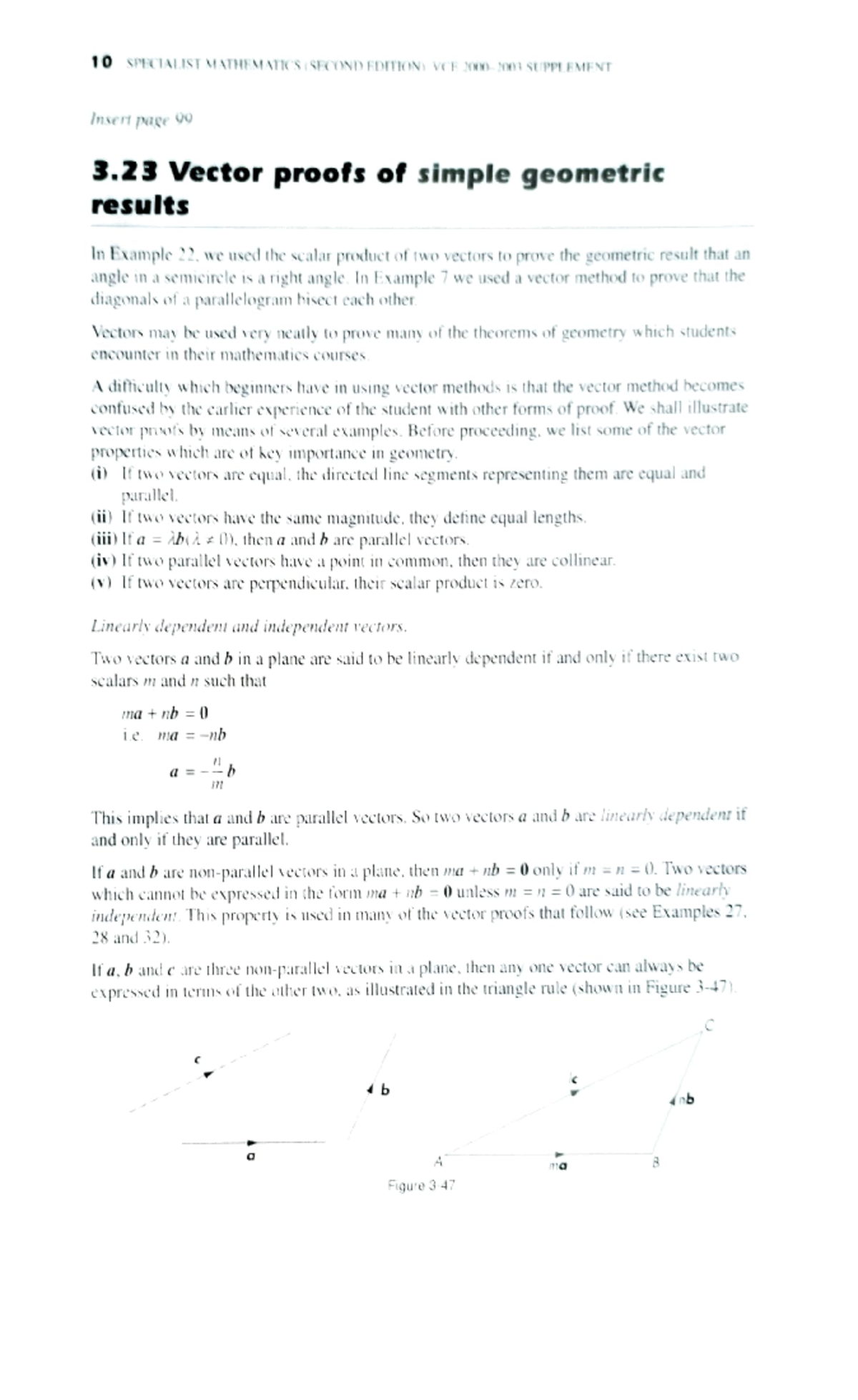 Vector Proofs - couple of proof questions with worked sols - 10 ...