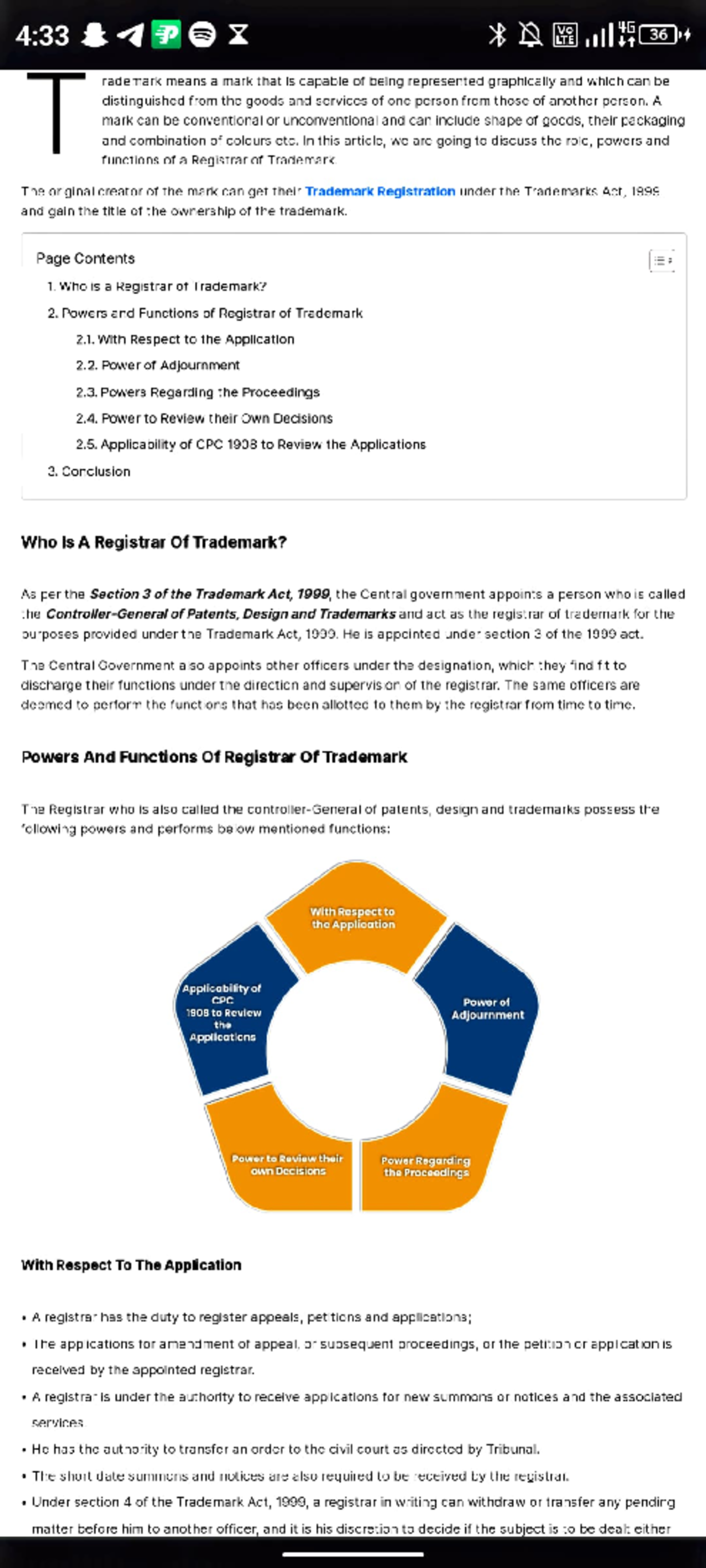 Power and functions of registrar of trademark - 4:33 &4X rademark means ...