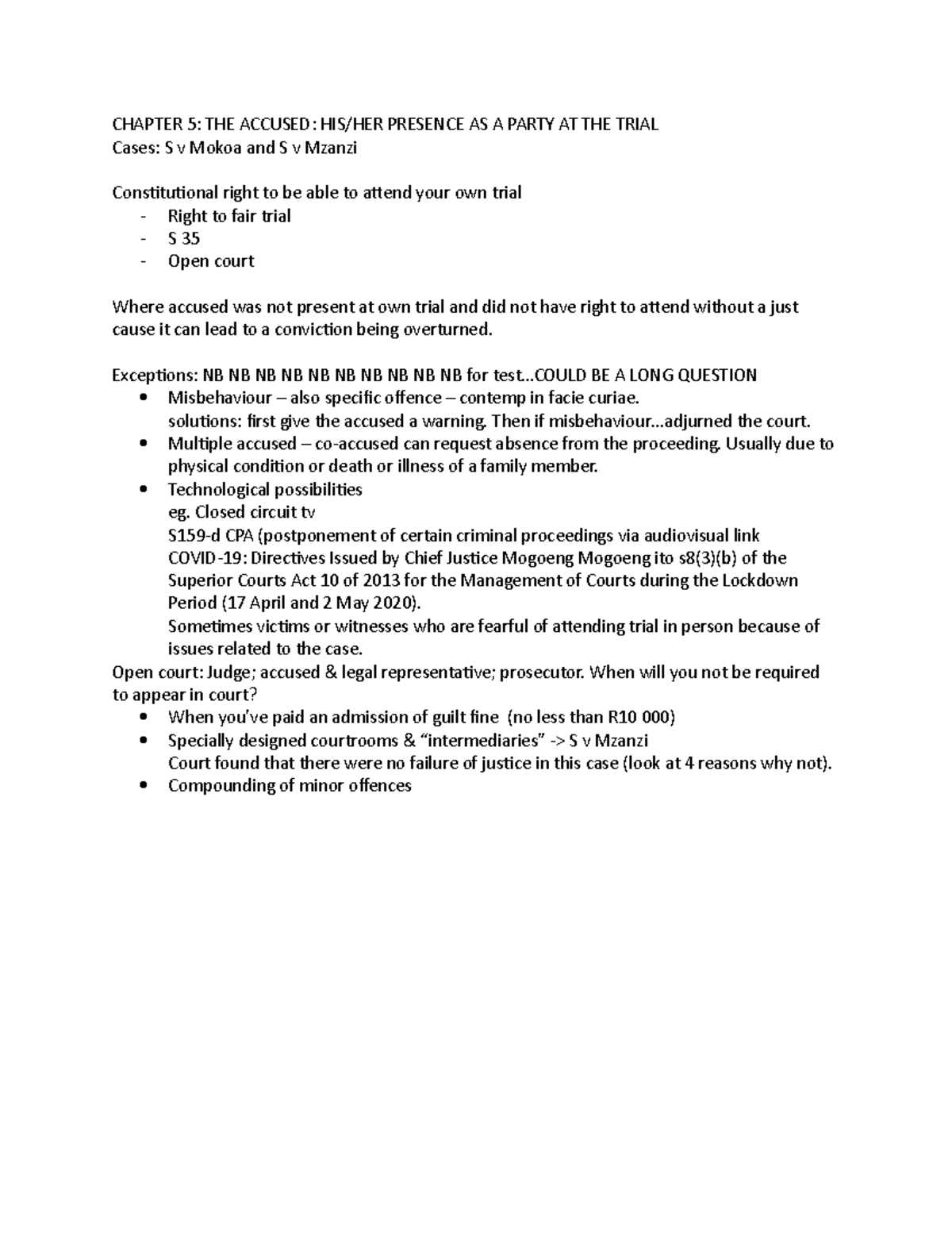 Chapter 5 - tutorial - CHAPTER 5: THE ACCUSED: HIS/HER PRESENCE AS A ...