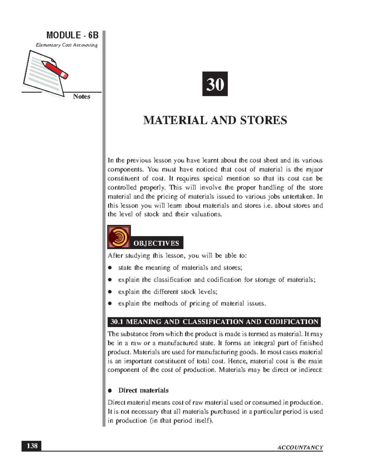 Accounting material and store - MODULE - 6B Notes Materials and Stores ...