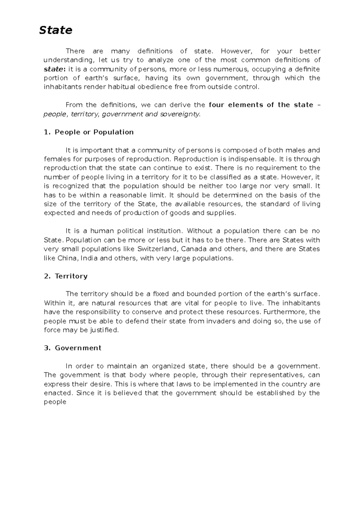 State - hope this help - State There are many definitions of state ...