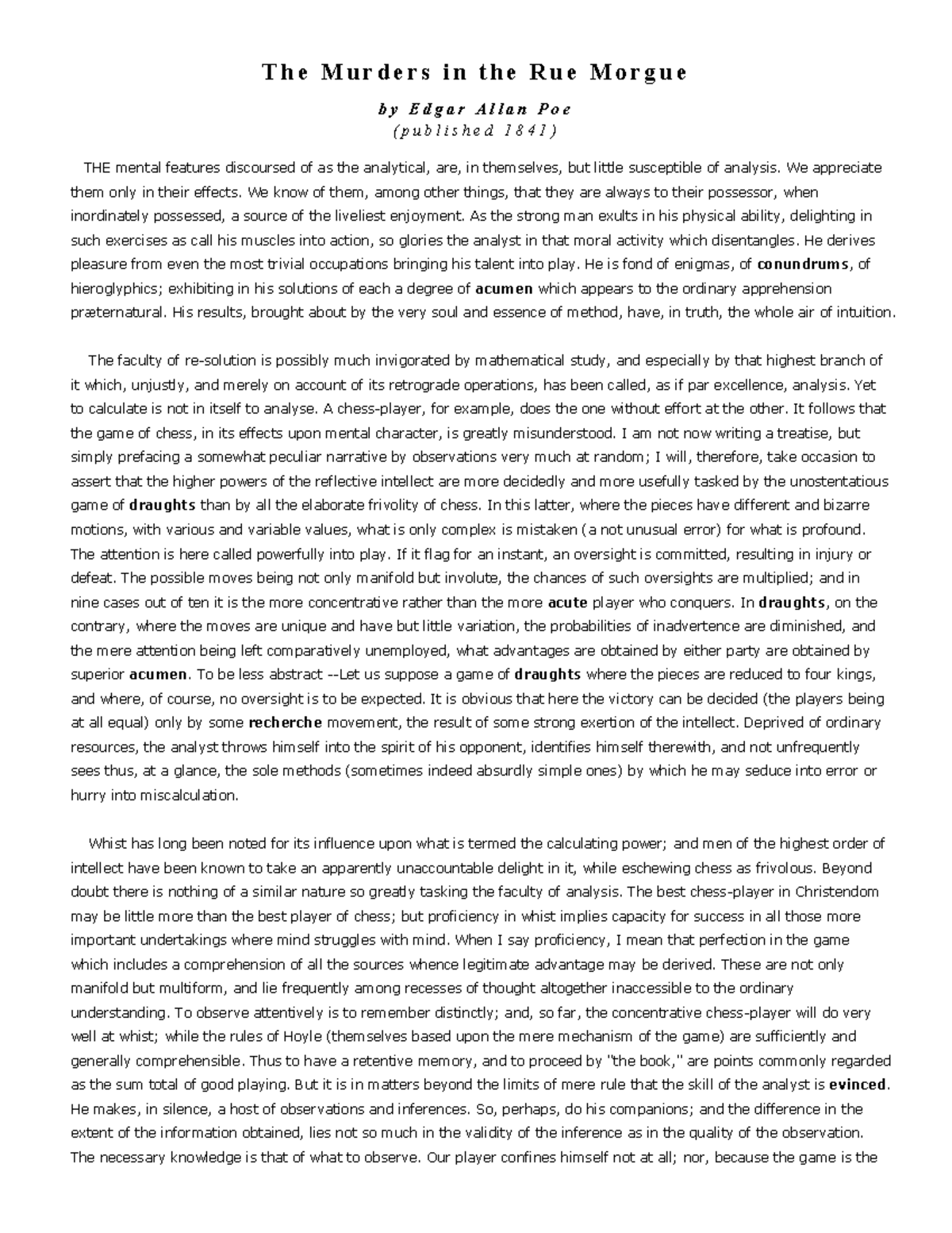 16. The Murder in the Rue Morgue - Edgar Allan Poe - T h e M u r d e r ...