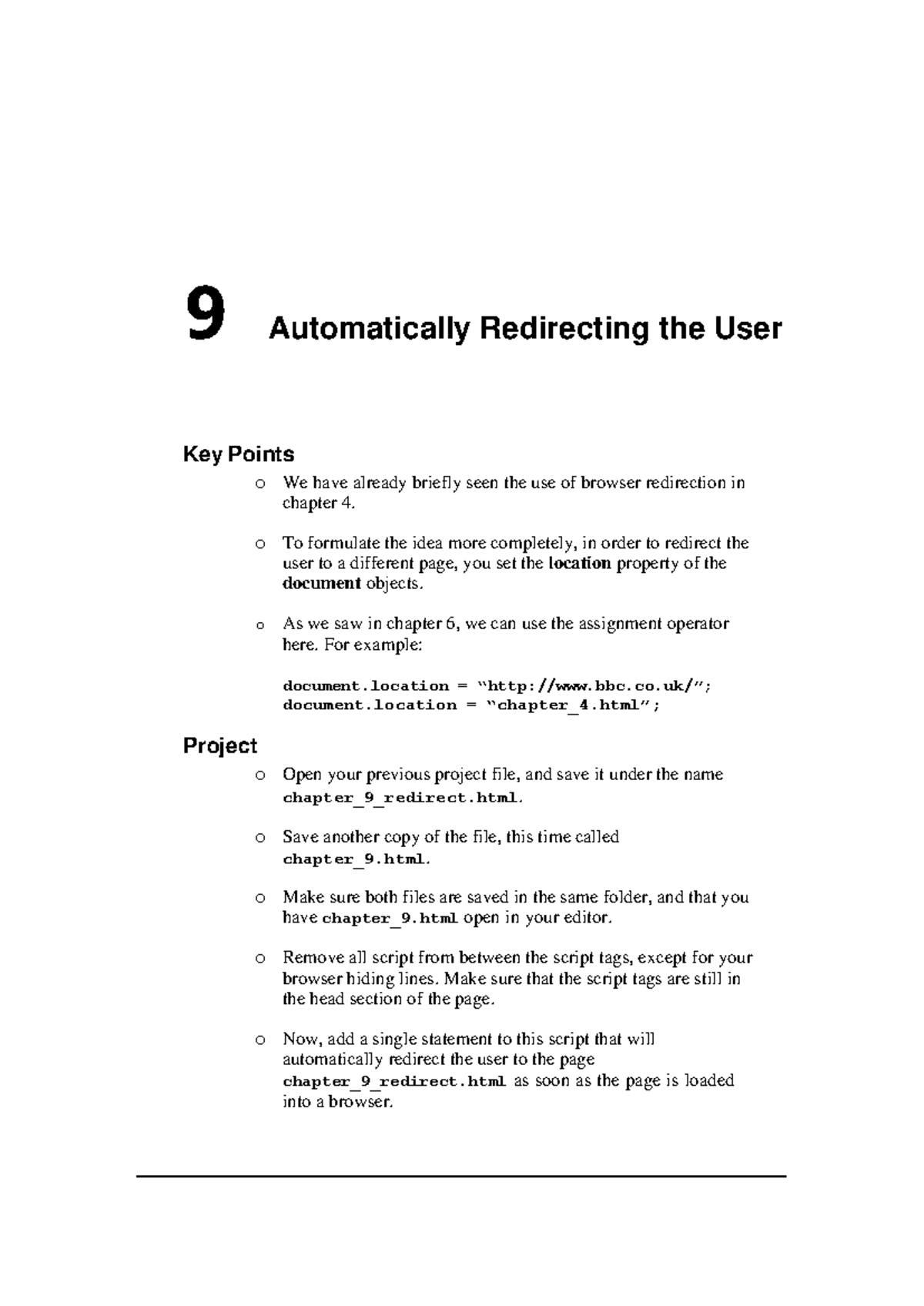 Automatically Redirecting The User O To Formulate The Idea More Completely In Order To