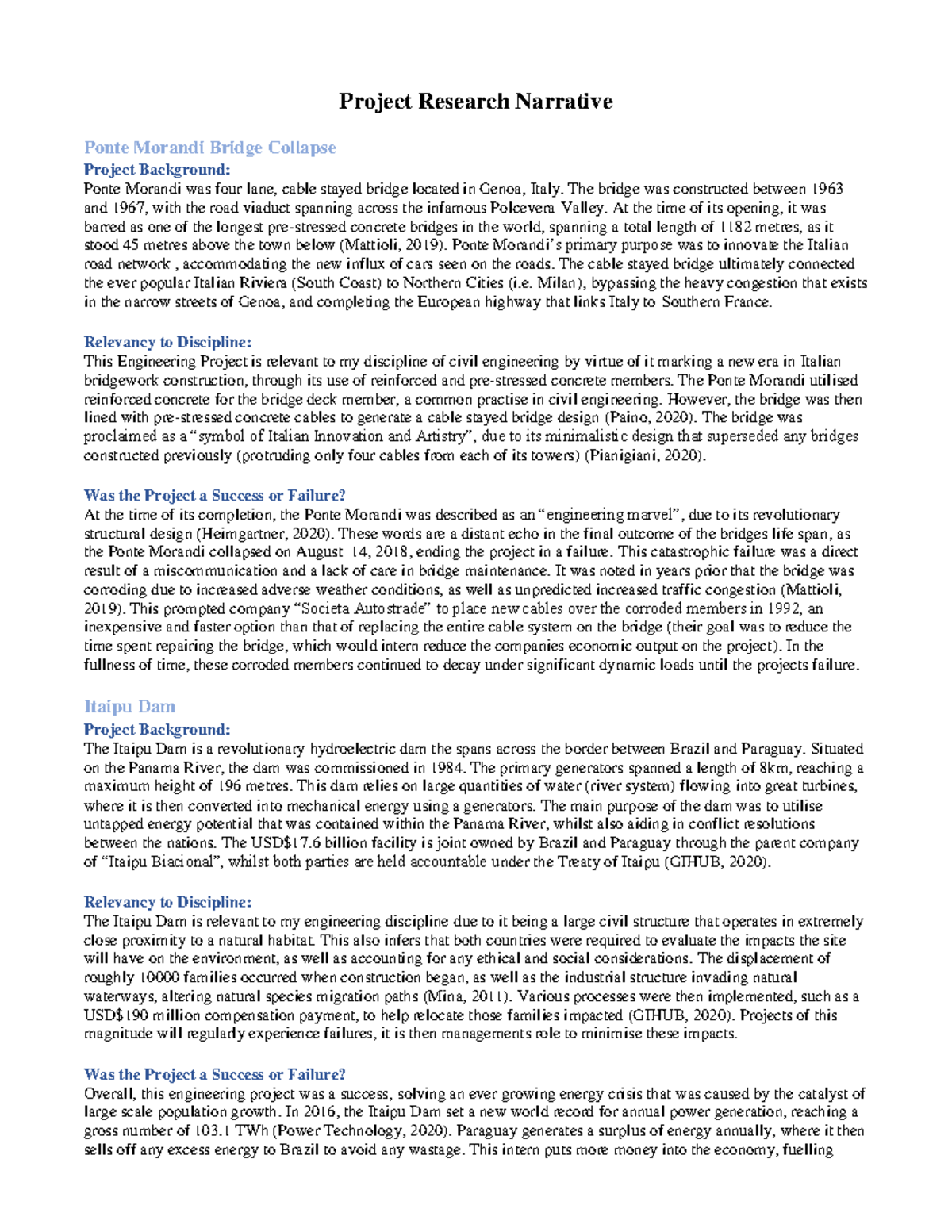 Project Research Narrative - 13917570 - Project Research Narrative ...