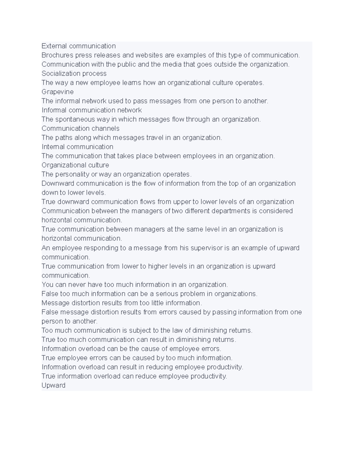 COMS 101 (35) - lecture notes - External communication Brochures press ...