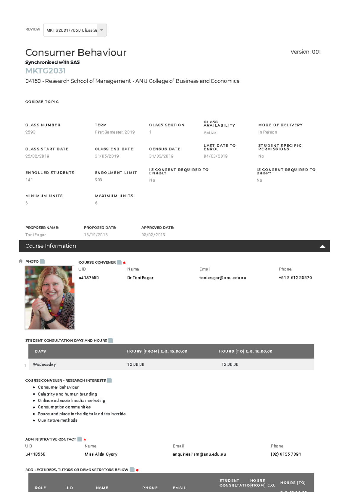 MKTG2031- outline - Summary Consumer Behaviour - REVIEW Consumer ...