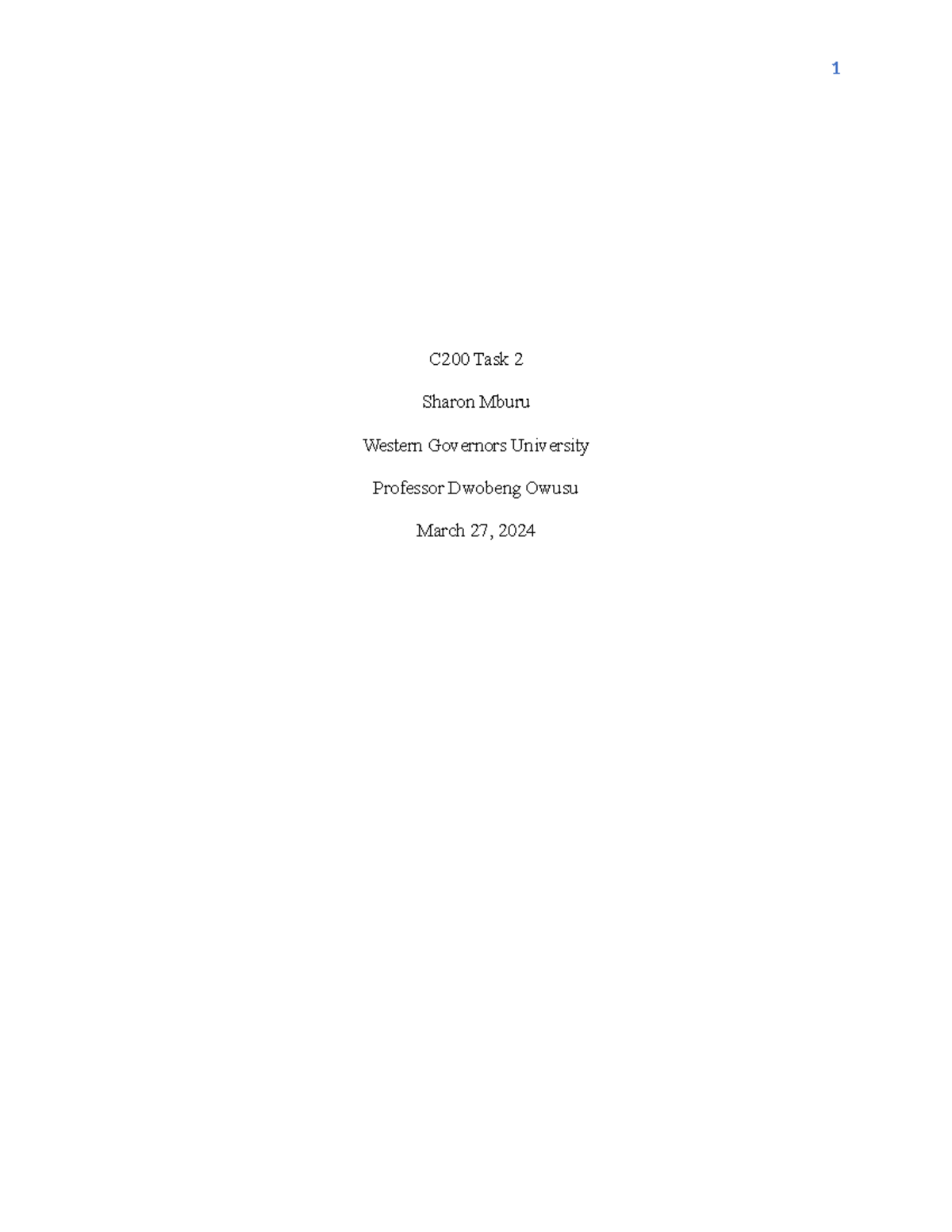 Managing Organizations & Leading People C200 Essay task 2 2024 - C200 ...