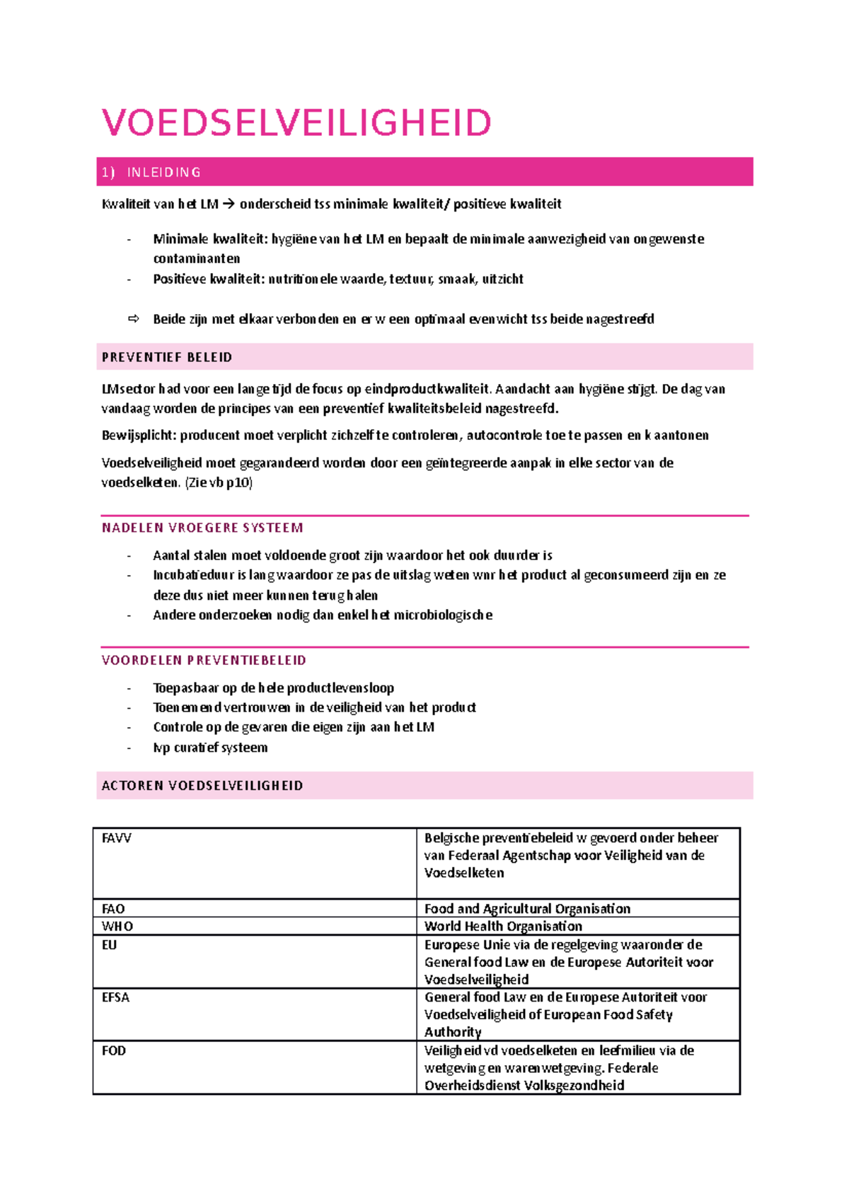 Voedselveiligheid voedings en dieetleer samenvatting ...