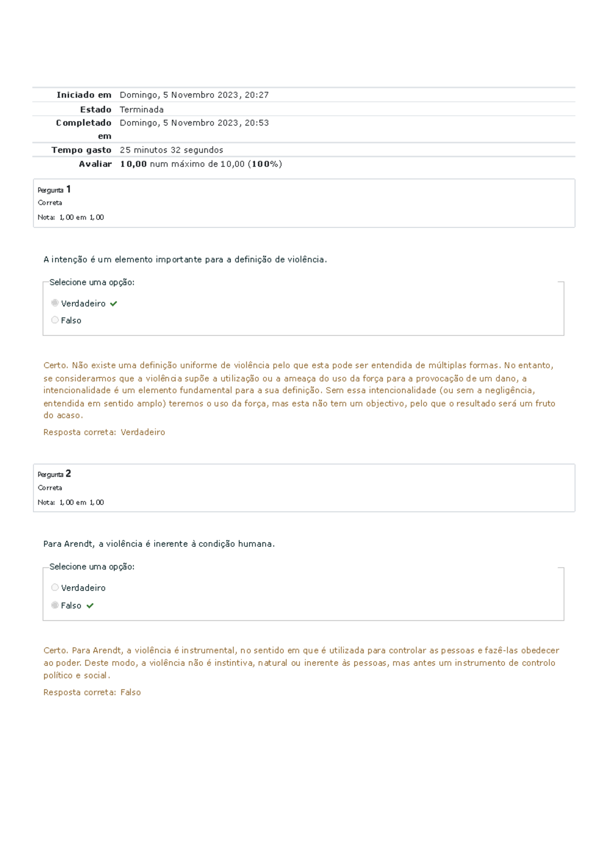 Actividade formativa n.º 2.1 Revisão da tentativa - Iniciado em Domingo ...