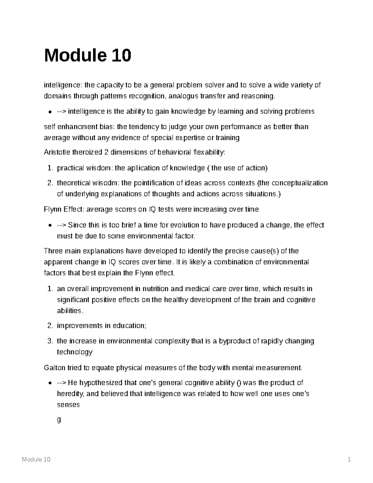 Module 10 notes for PSY 1102 at university of Ottawa - Module 10 ...