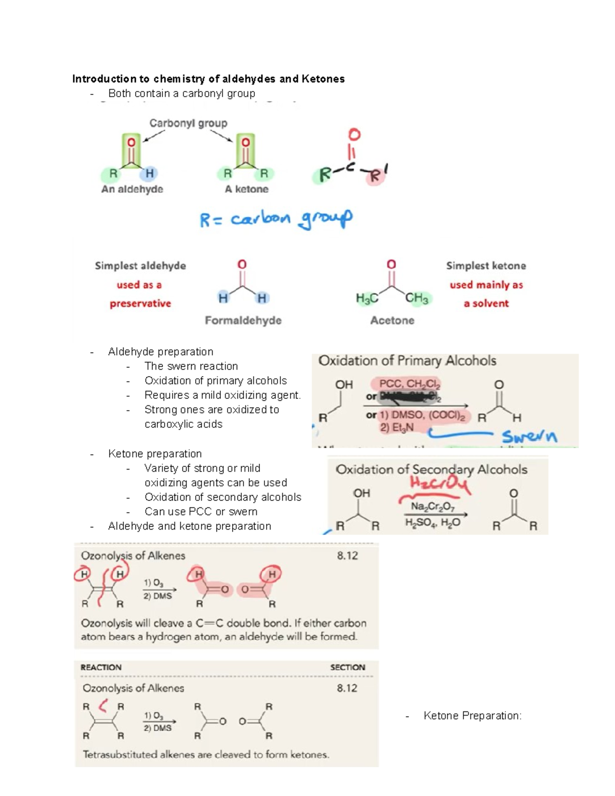 Module 10 - Organic Chem notes and extra readings - Introduction to ...
