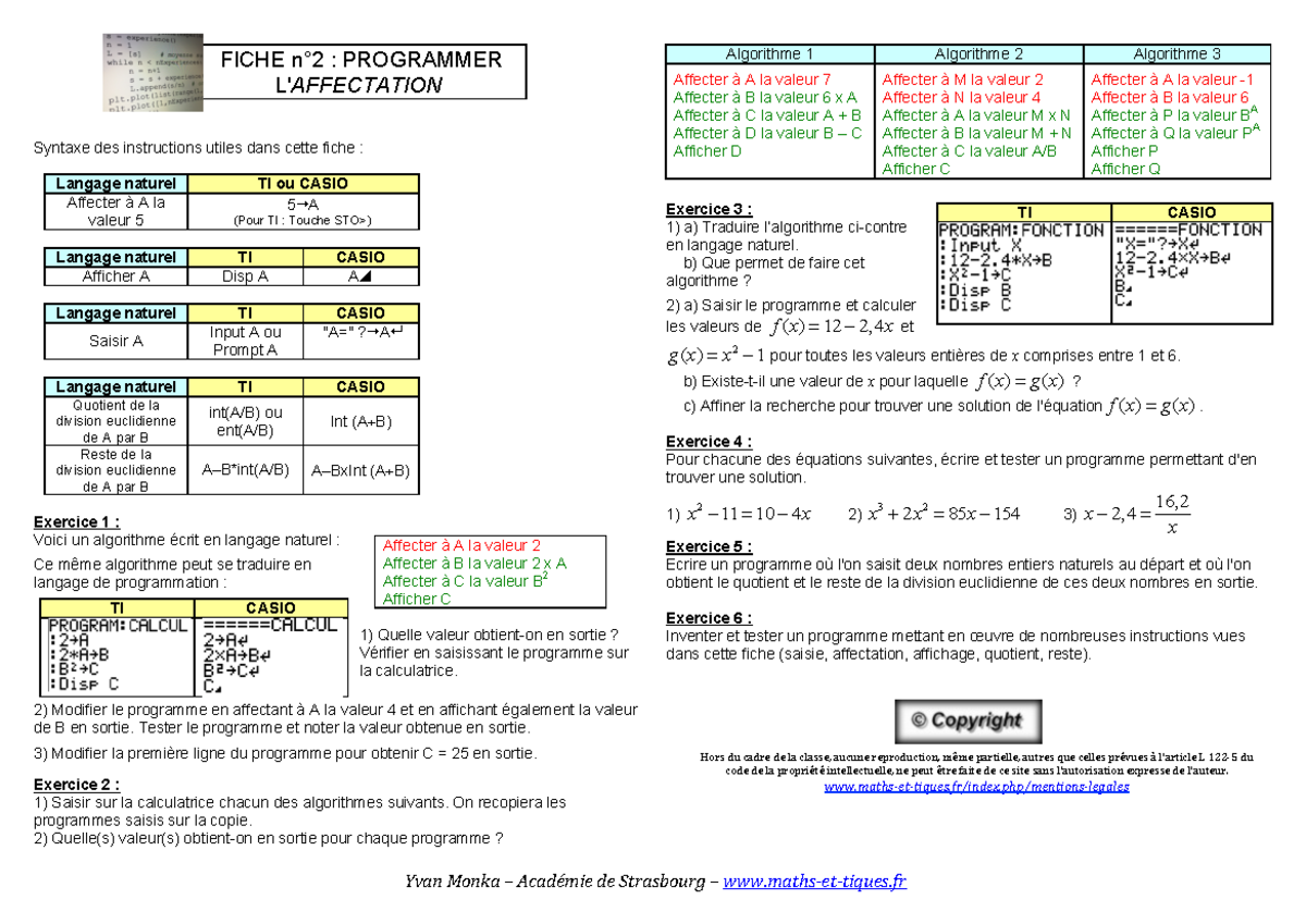 Affectation 2 - Yvan Monka – Académie de Strasbourg – maths-et-tiques ...