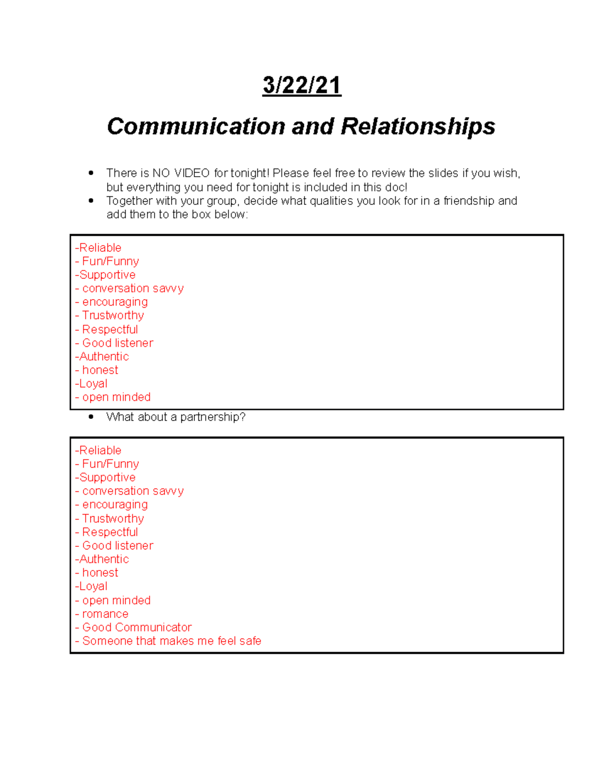 Human Sexuality Lecture Notes 9 3 22 Communication And