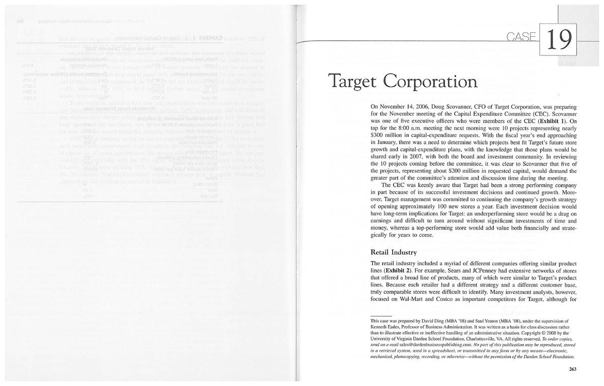 Target Corporation Case - FIN 300 - Studocu