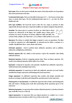 Hsslive-XI-CS-Chap3-Computer System Organisation - Chapter 3: Computer ...