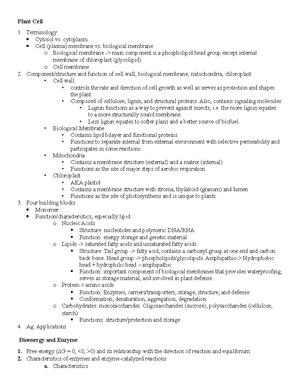 Study Guide - II (2022) - Summary for chapter 4-8 of plant physiology ...