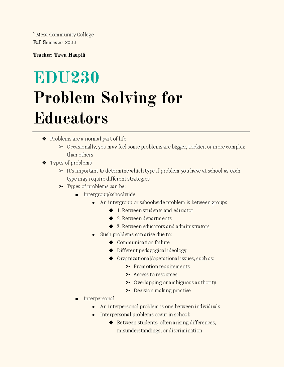 Inspire 79 - Notes corresponding with Problem Solving for Educators ...