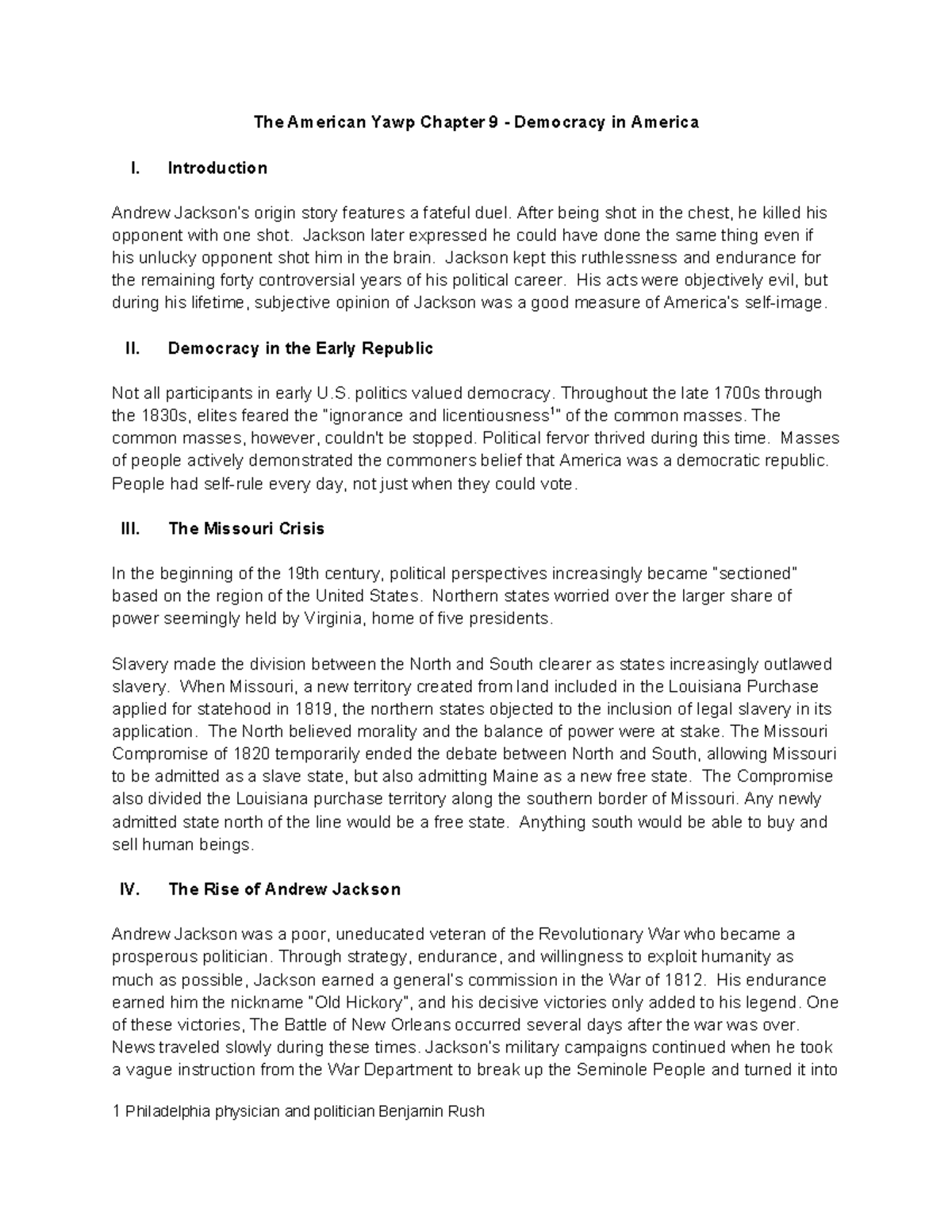 A.P. U.S. History - American Yawp Chapter 9 Outline - The American Yawp ...