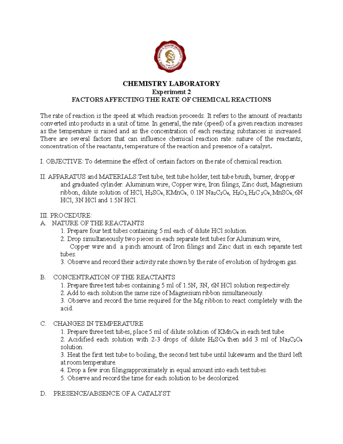 2expt-2-factors-affecting-rate-of-reactions - CHEMISTRY LABORATORY ...