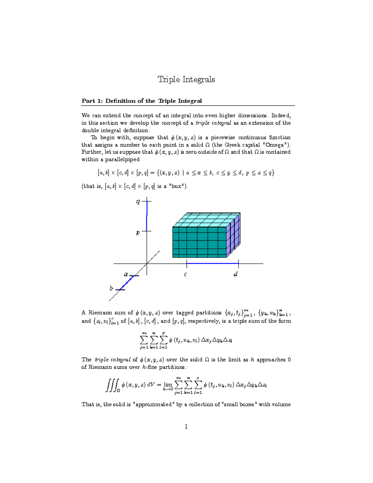 Triple integral engineering mathematics portion - Discrete mathematics ...