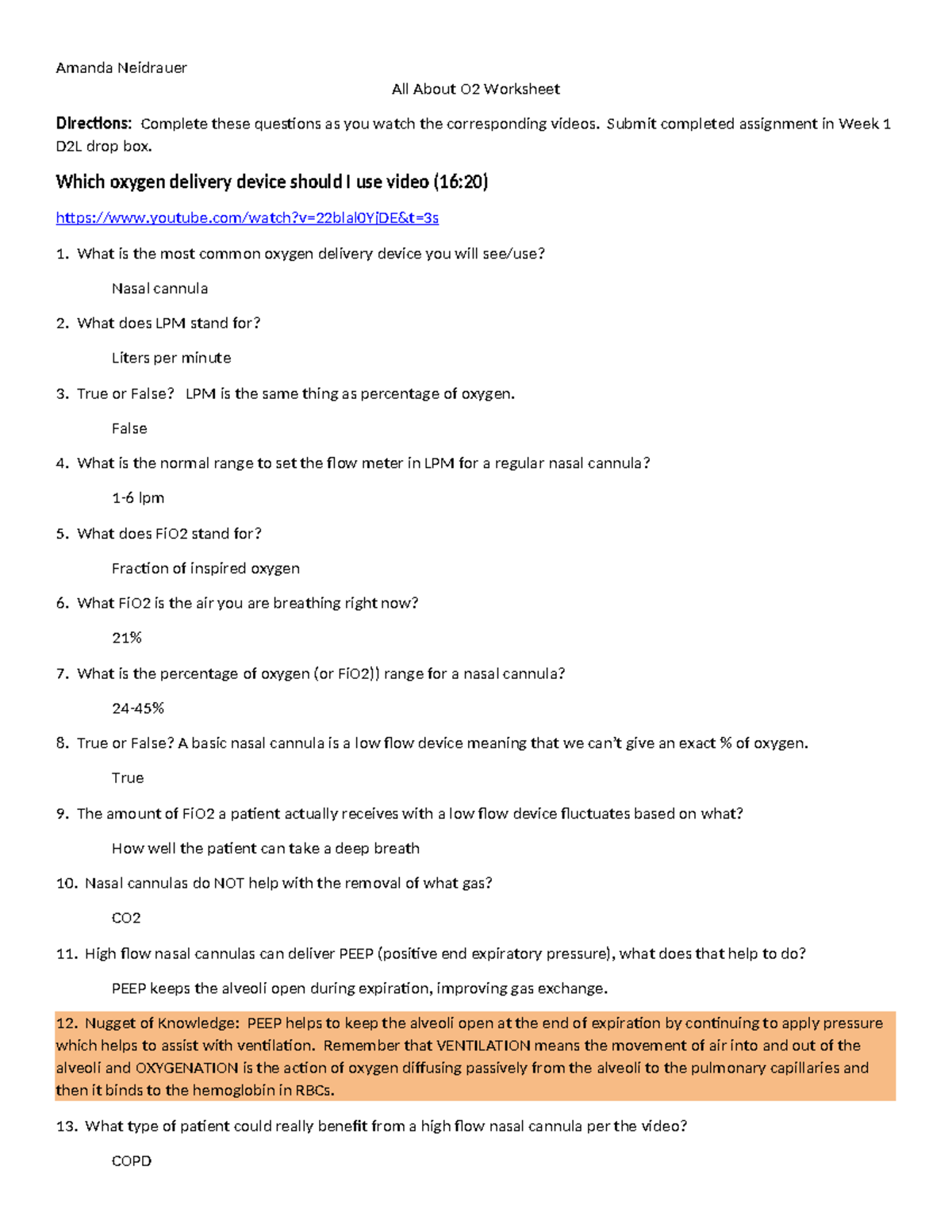 All About 02 Worksheet Questions - All About O2 Worksheet Directions ...